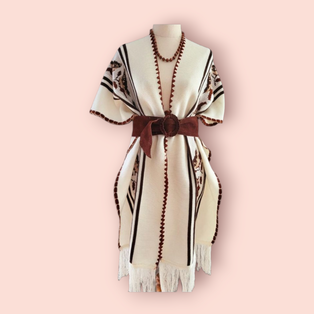 INDIAN APACHE STYLE OPEN PONCHO WITH FRINGE HEM - BNWOT – Jagger & The ...